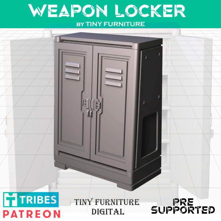 3D Printable Weapon Locker by Tiny Furniture