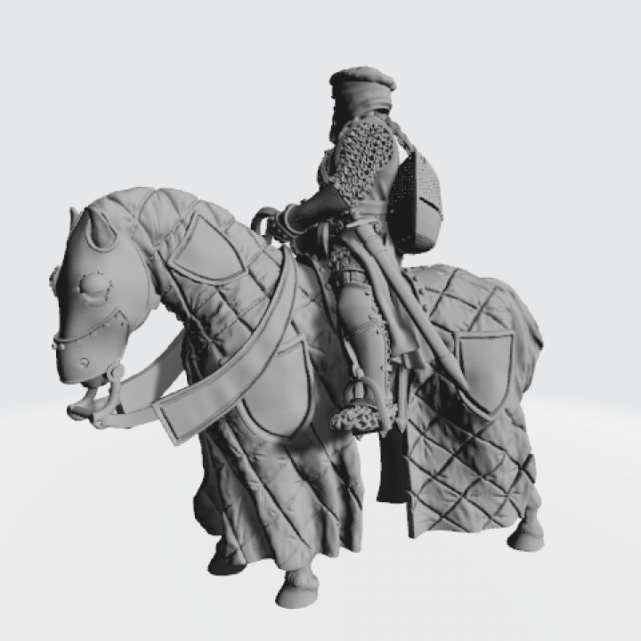 3D Printable Mounted old experienced Folkunga crusader by Northern ...