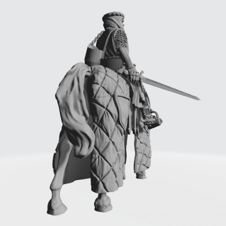3D Printable Mounted old experienced Folkunga crusader by Northern ...