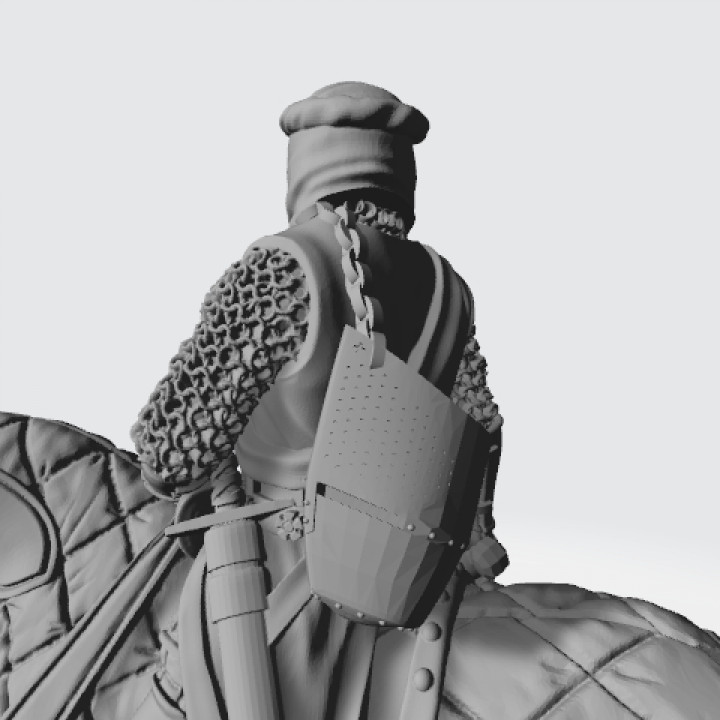 3D Printable Mounted old experienced Folkunga crusader by Northern ...