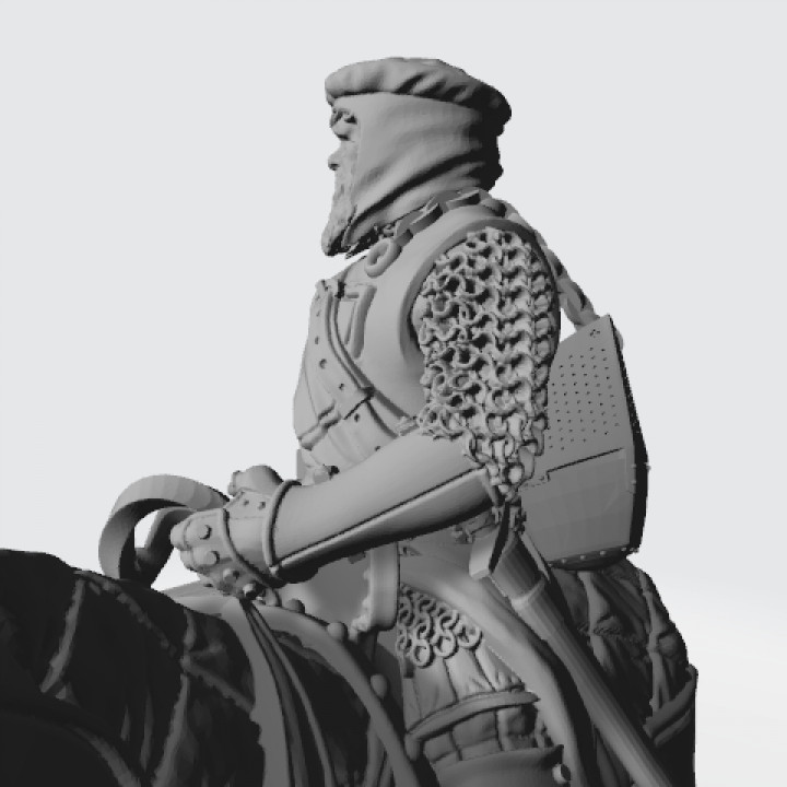 3D Printable Mounted old experienced Folkunga crusader by Northern ...