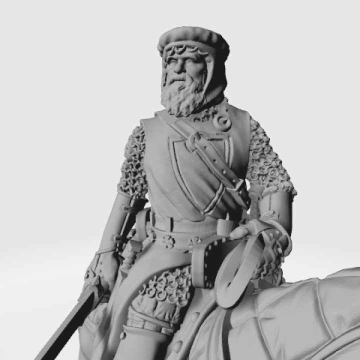 3D Printable Mounted old experienced Folkunga crusader by Northern ...