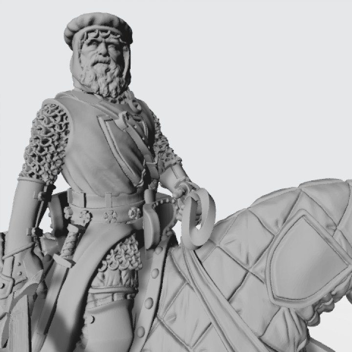3D Printable Mounted old experienced Folkunga crusader by Northern ...