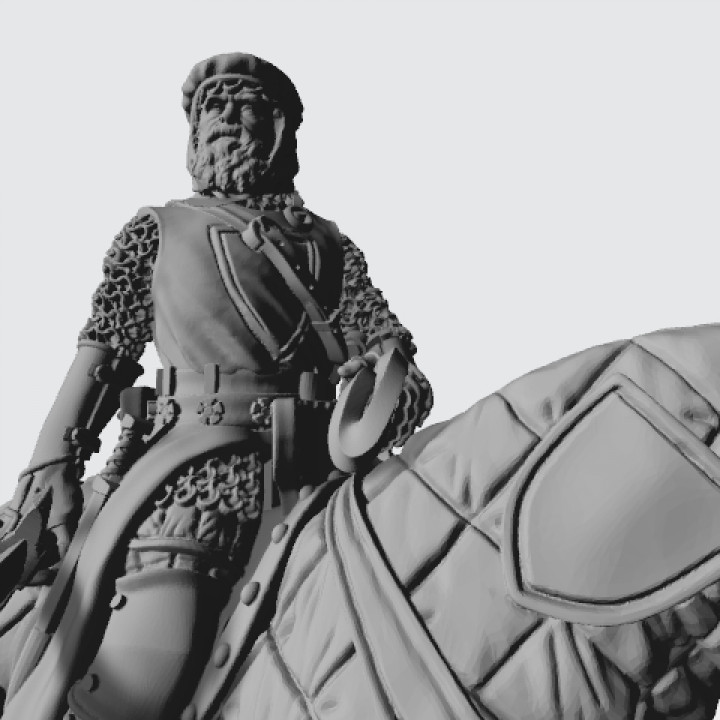 3D Printable Mounted old experienced Folkunga crusader by Northern ...