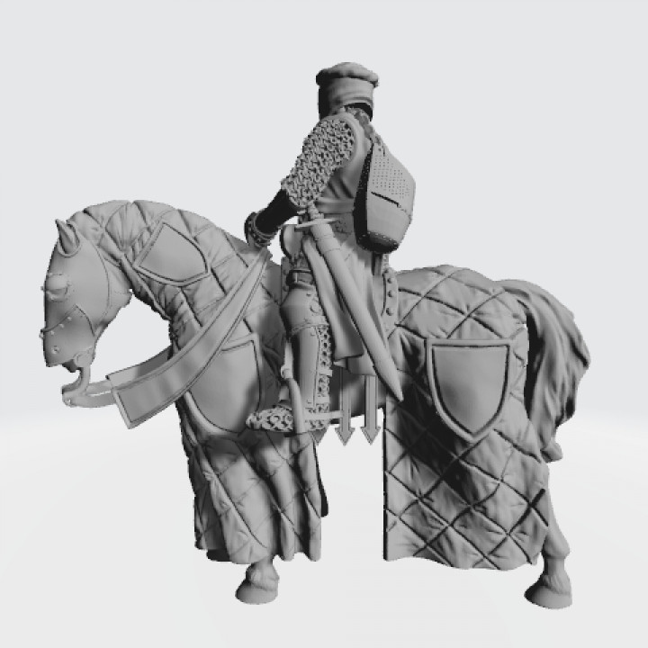 3D Printable Mounted old experienced Folkunga crusader by Northern ...