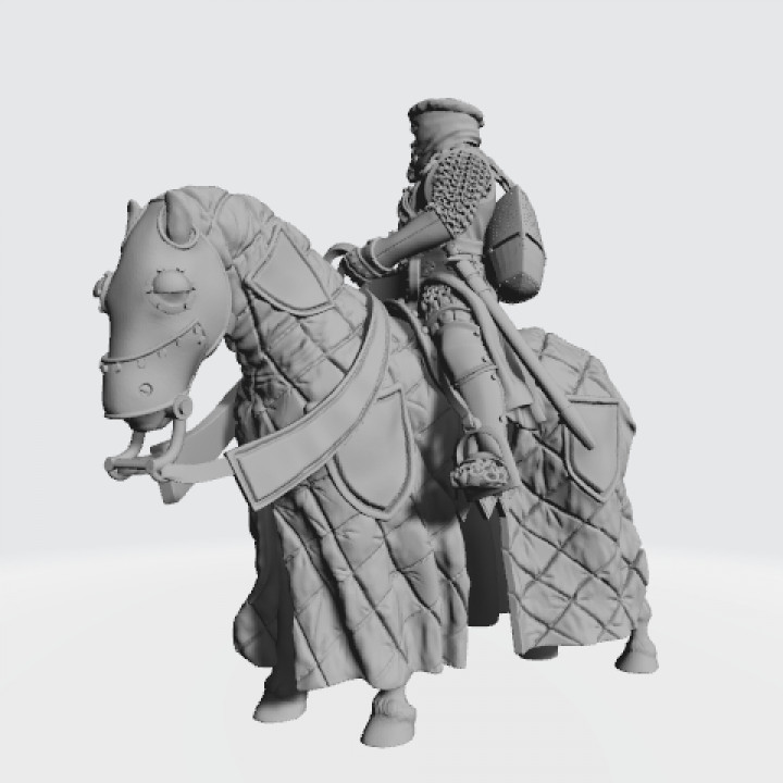 3D Printable Mounted old experienced Folkunga crusader by Northern ...