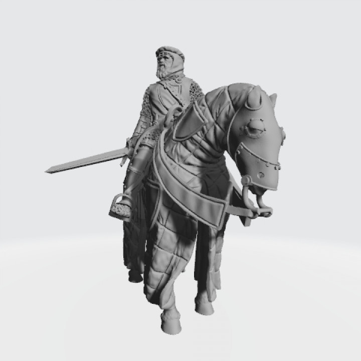 3D Printable Mounted old experienced Folkunga crusader by Northern ...