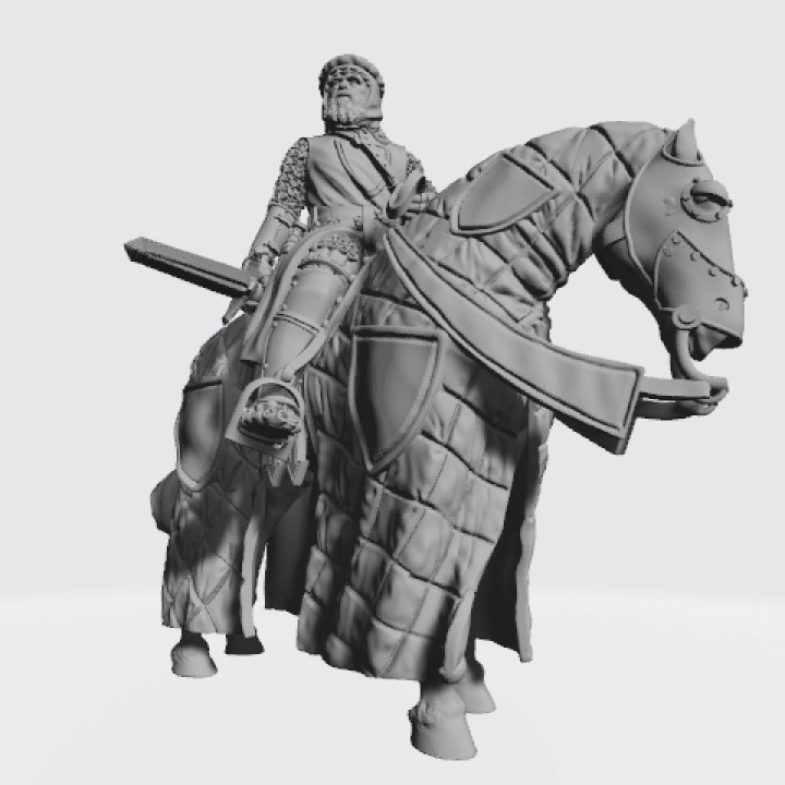 3D Printable Mounted old experienced Folkunga crusader by Northern ...