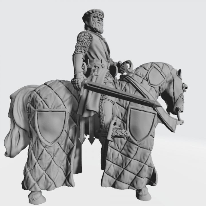 3D Printable Mounted old experienced Folkunga crusader by Northern ...