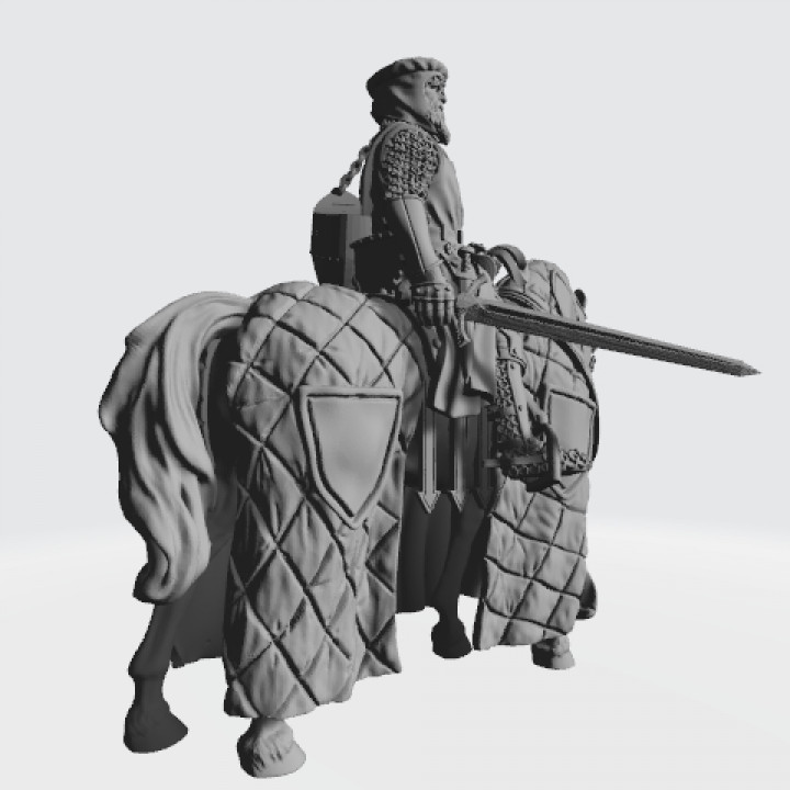 3D Printable Mounted old experienced Folkunga crusader by Northern ...