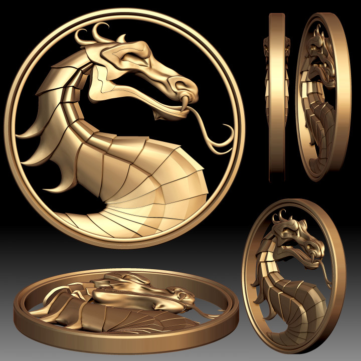 3D Printable Mortal Kombat Sign Logo 3D printable by Aleksey Vorontsov