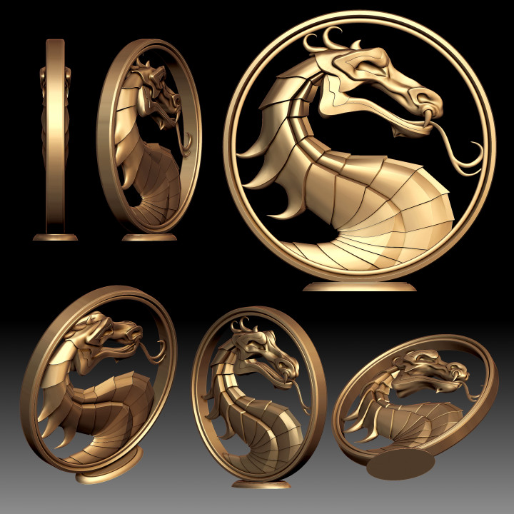 3D Printable Mortal Kombat Sign Logo 3D printable by Aleksey Vorontsov