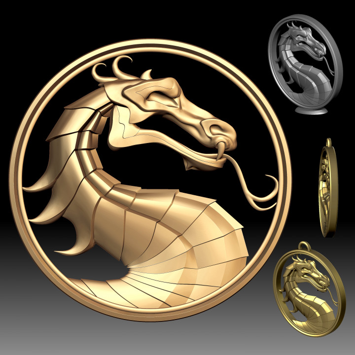 3D Printable Mortal Kombat Sign Logo 3D printable by Aleksey Vorontsov