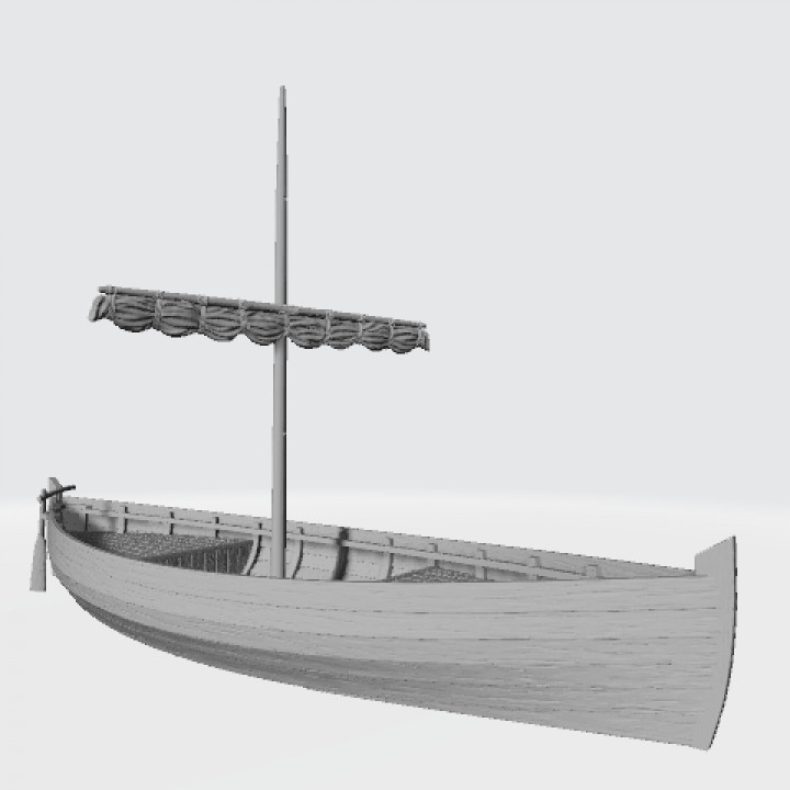 3D Printable Medieval ship of the Knarr type by Northern Crusades ...