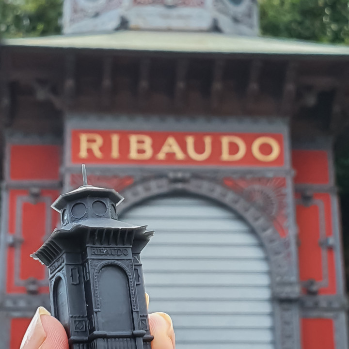 3D Printable Ribaudo Kiosk - Palermo, Sicily by MiniWorld3D