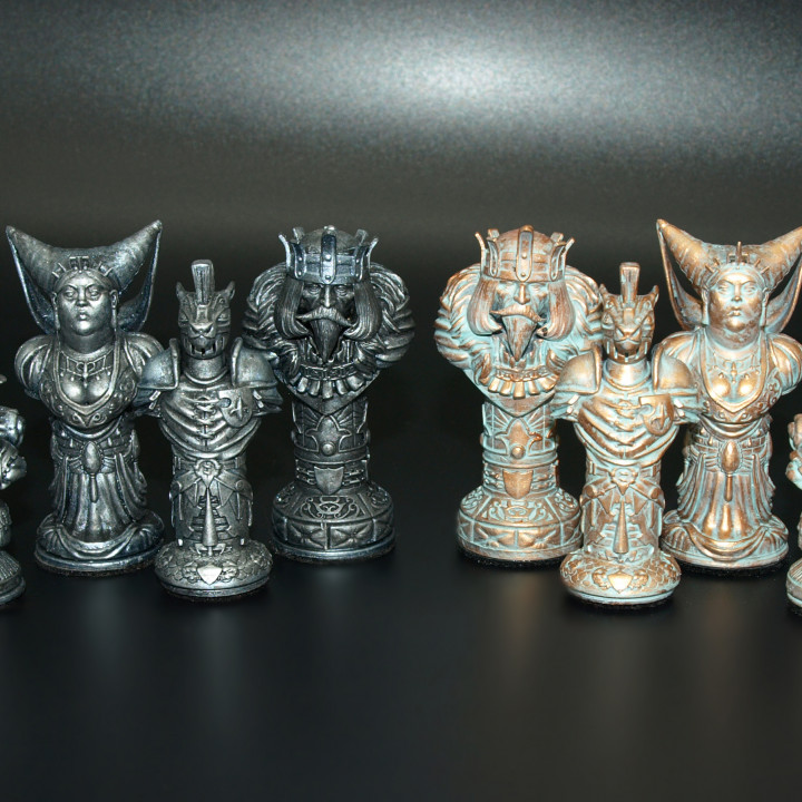 3D Print of Human Chess Set [Pre-Supported] by Dreadstor