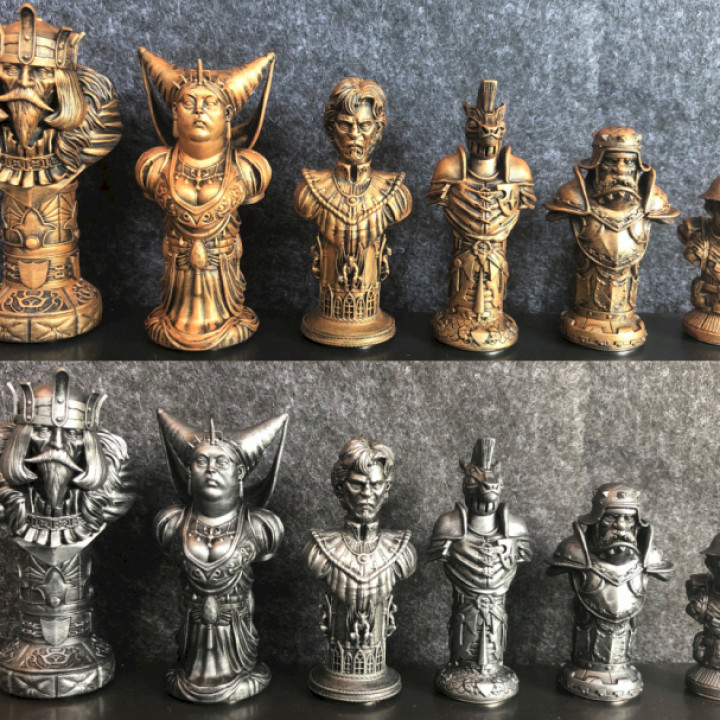 3D Print of Human Chess Set [Pre-Supported] by TytanTrollMiniatures
