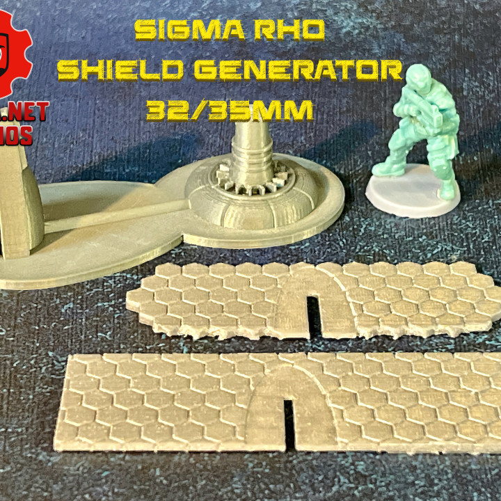3D Printable Sigma Rho Tactical Shield Generator by MechaNet Studios