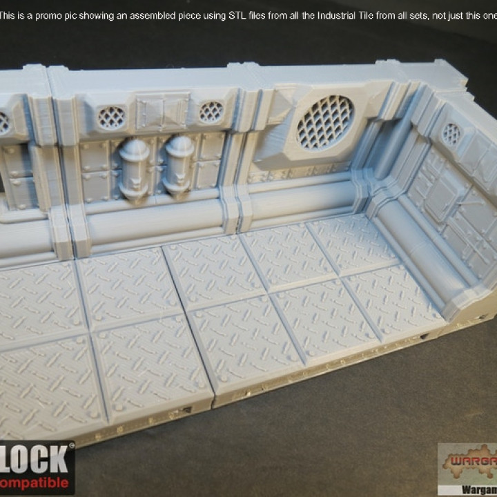 3D Printable OpenLOCK Modular Industrial Terrain Tiles Starter Set by ...