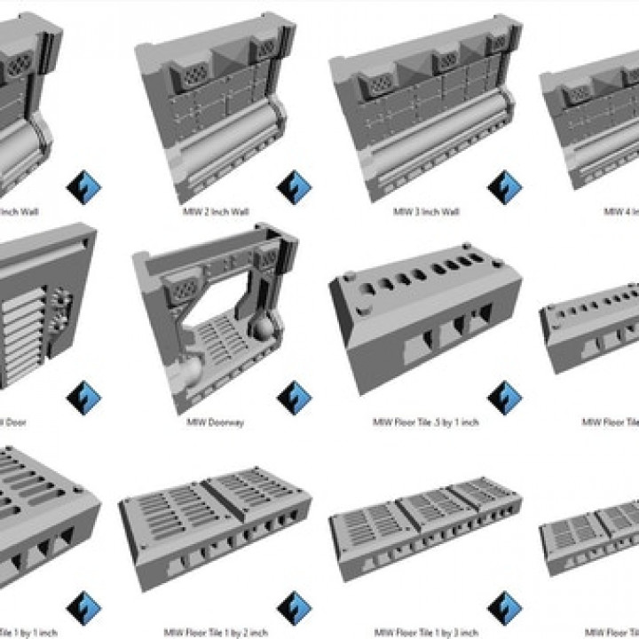 3D Printable The Complete OpenLOCK Modular Industrial Terrain Tile Set! INCLUDES ALL FILES!!! by ...