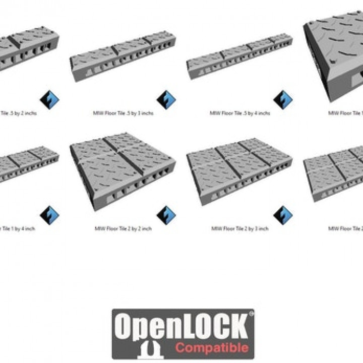 3D Printable The Complete OpenLOCK Modular Industrial Terrain Tile Set! INCLUDES ALL FILES!!! by ...