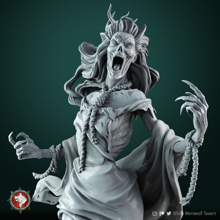 3D Printable Banshee 75mm and 32mm pre-supported by White Werewolf Tavern