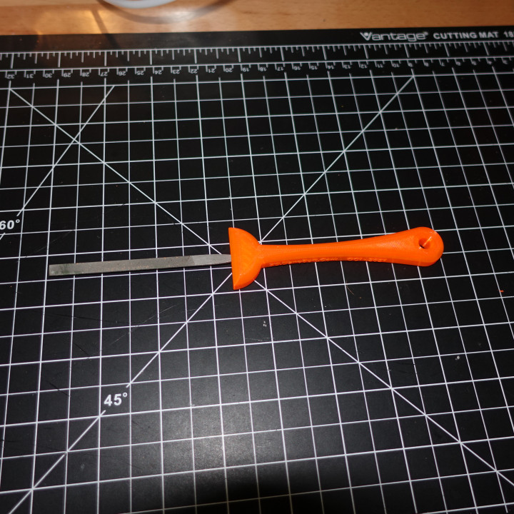3D Printable Micro/Needle File Handle – 3 mm by Dan Ouellet