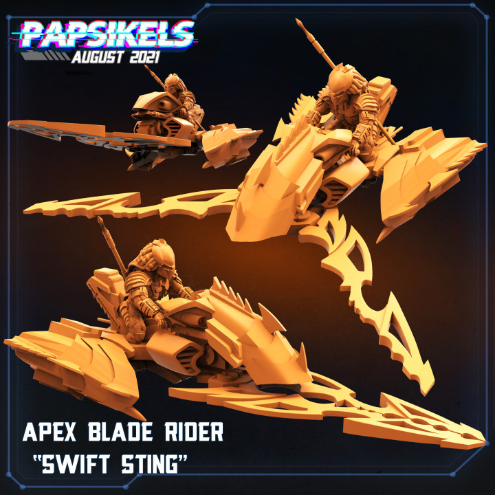 3D Printable APEX BLADE RIDER - SWIFT STING by PAPSIKELS MINIATURES