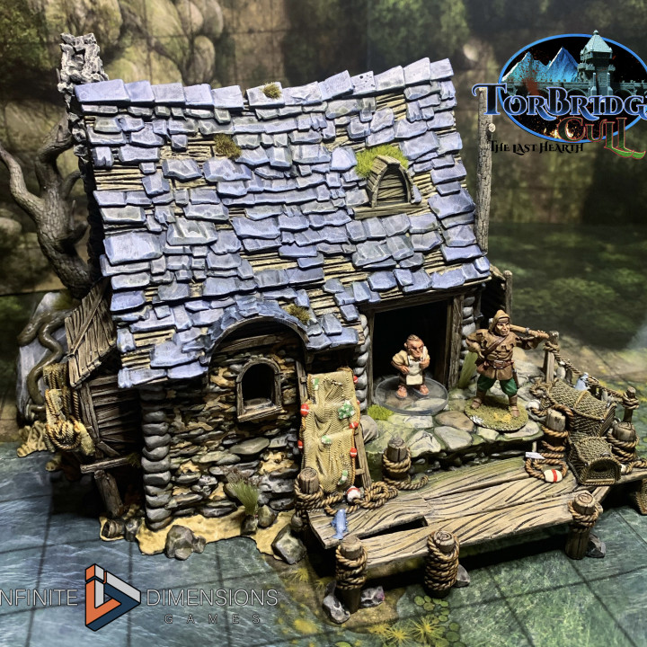3D Printable Fishing Shack by Infinite Dimensions Games