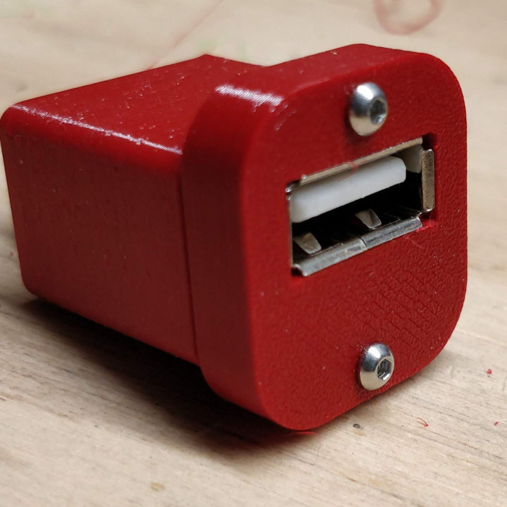3D Printable USB-A Female Breakout Cable Housing by James P