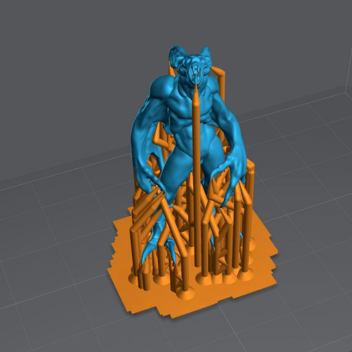 3D Printable Batfolk E - PRE-SUPPORTED by ColossalMiniatures