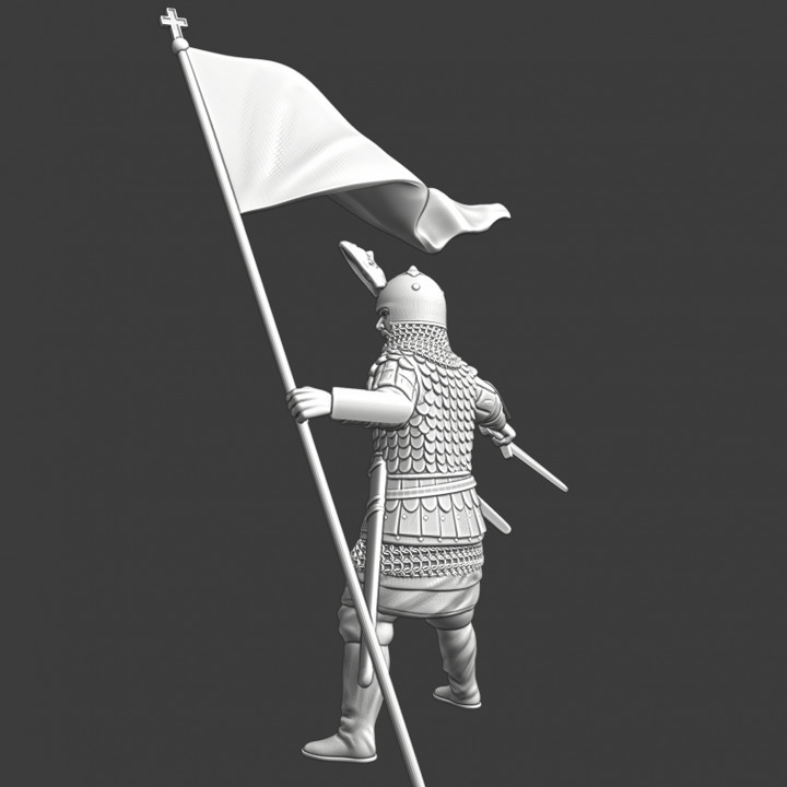 3D Printable Medieval Russian Noble with banner by Northern Crusades ...