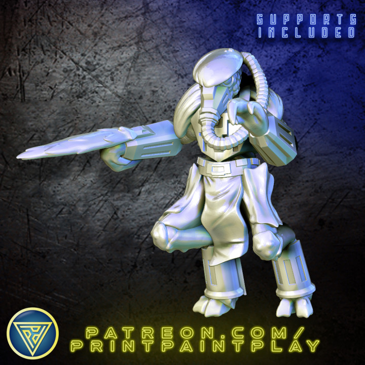 3D Printable Mollusk Alien Explorer by Print Paint Play