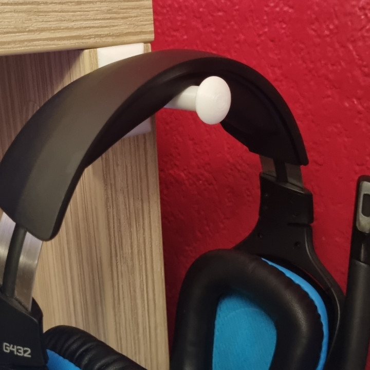 3D Printable headset support/ support casque by julien