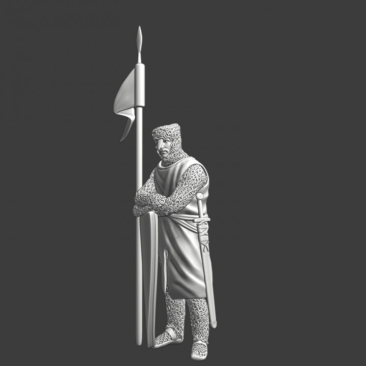 3D Printable Medieval Teutonic Crusader resting by Northern Crusades ...