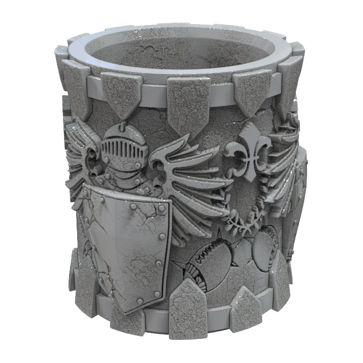 3D Printable human dice cup by Vórtice