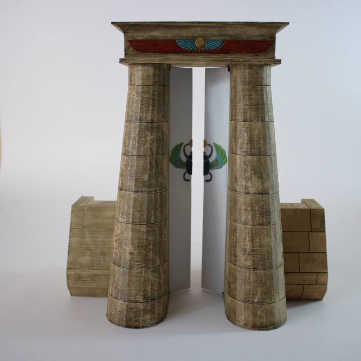 3D Printable Egyptian Themed Gate by The Sands of War