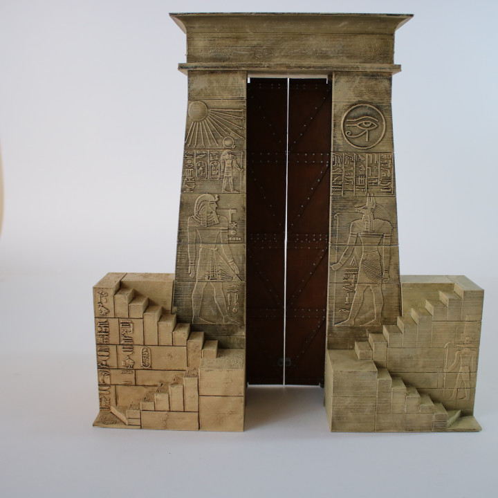 3D Printable Egyptian Themed Gate by The Sands of War