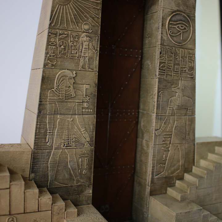 3D Printable Egyptian Themed Gate by The Sands of War
