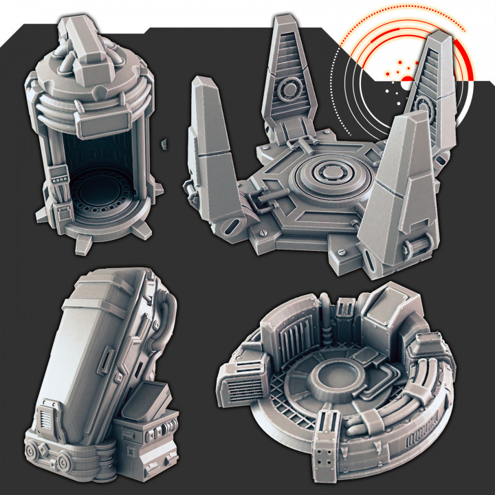 3D Printable Sci-fi Scenery: Transporter, Teleporter, Scanner, and Cryo [Support-free] by Evan ...