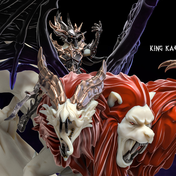 3D Printable King Kaelith on Chimera by Heroes Infinite