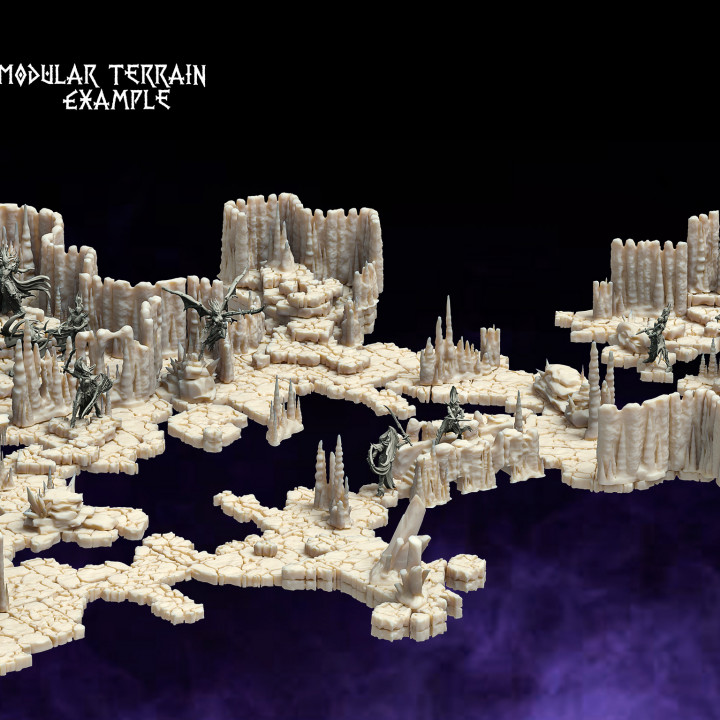 3D Printable Modular Terrain + Tileable Parts by Heroes Infinite