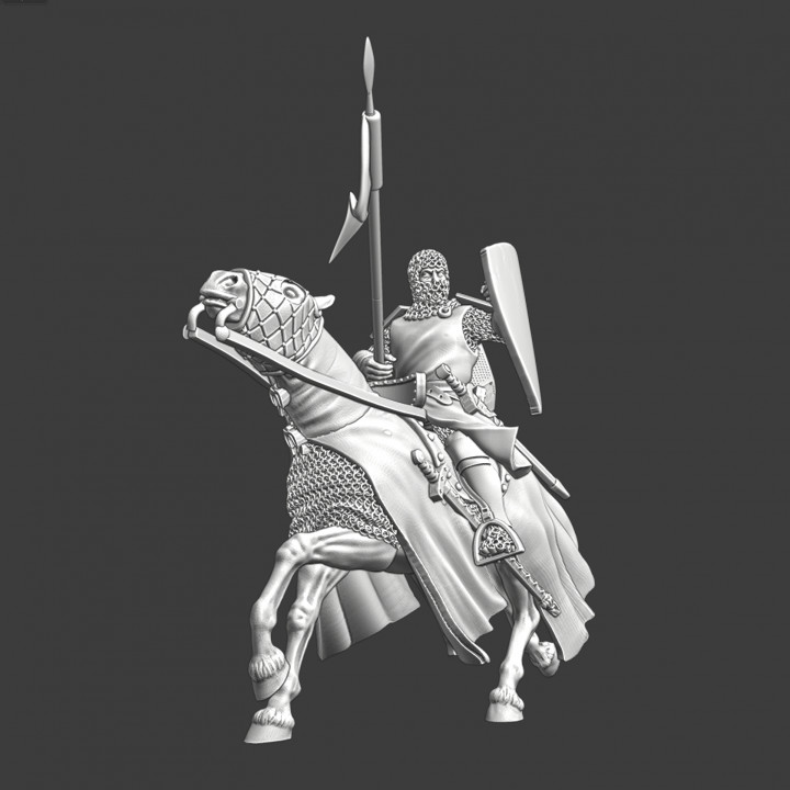 3D Printable Mounted Danish Vassal Knight charging by Northern Crusades ...