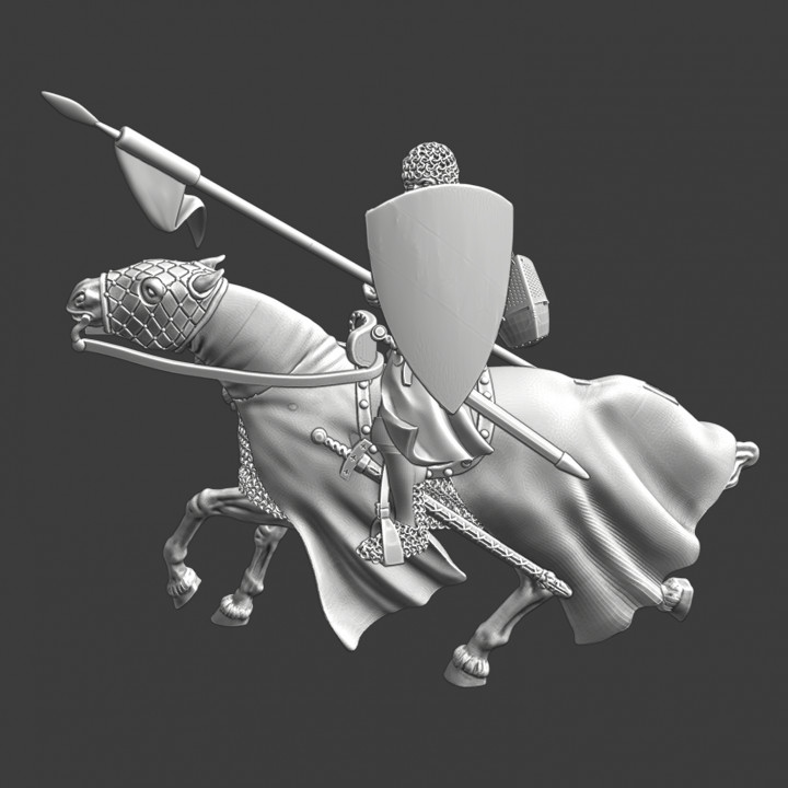 3D Printable Mounted Danish Vassal Knight charging by Northern Crusades ...