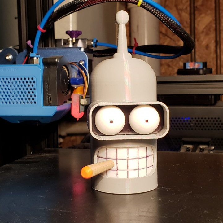 3D Printable Futurama Bender with exchangeable mouth and eyes by Mick ...