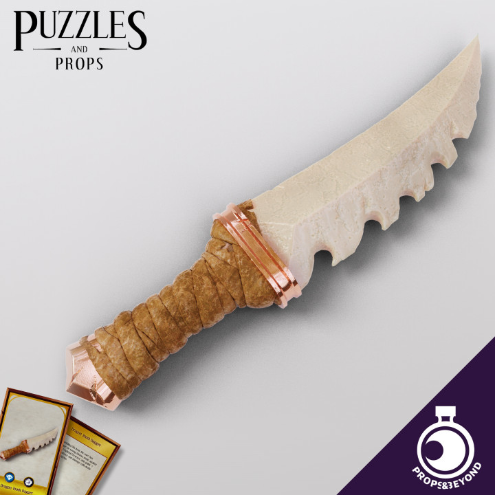 3D Printable Dragon Tooth Dagger by Props&Beyond