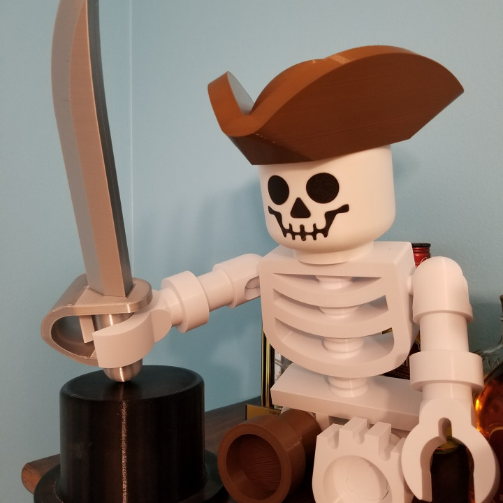 3D Printable 10X Minifig Cutlass/Sword by Evan R. Phinney