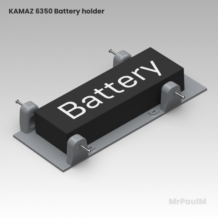 3D Printable KAMAZ 6350 8x8: Battery holder by Pavel Mironov