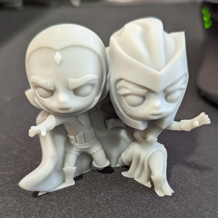 3D Printable (FA 0012) Vision & The Scarlet Witch chibi fan art by ...