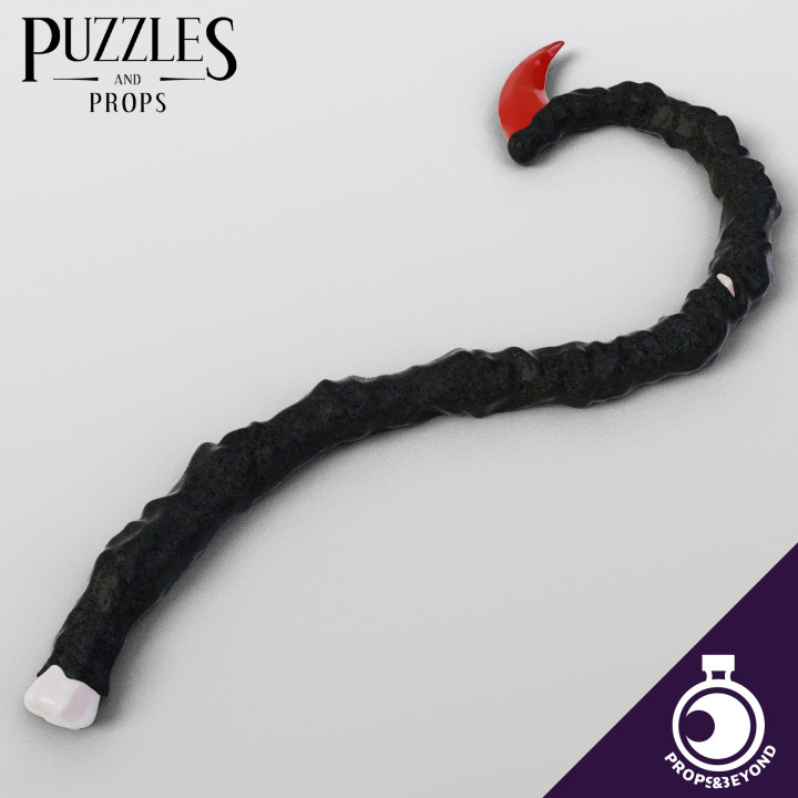 3D Printable Hellhound Tail - Monster Trophy by Props&Beyond